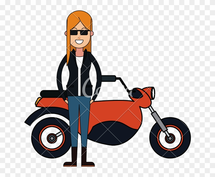 Motorbike Rider Vector - Motorcycle - Full Size PNG Clipart Images Download