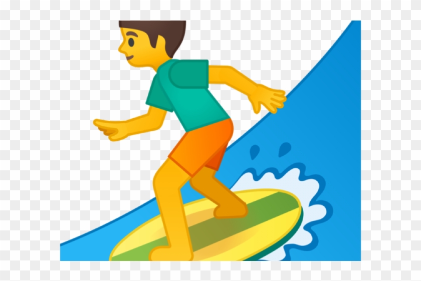 Hand Emoji Clipart Surfer - Surfista Emoji - Full Size PNG Clipart ...