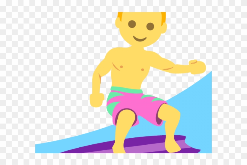 Hand Emoji Clipart Surfer - Surfing - Full Size PNG Clipart Images Download