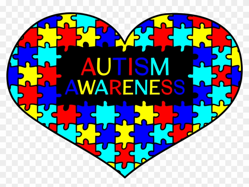 Autism Awareness Heart - Full Size PNG Clipart Images Download