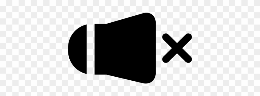 Mute Phone Speaker Interface Symbol With A Cross Vector - Simbolo Do Mudo - Full Size PNG ...