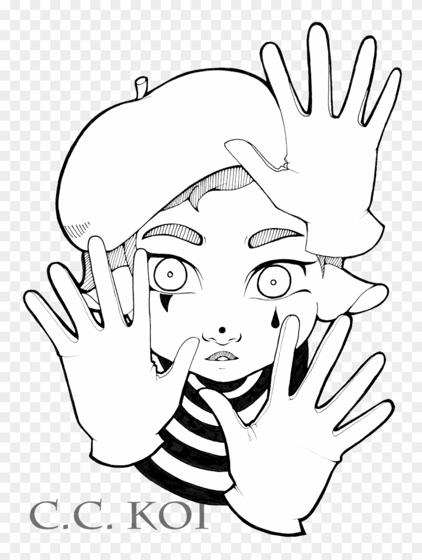 Mime Girl By Toxicoxygen On Deviantart - Mime Face Png - Full Size PNG ...