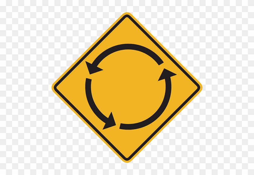 Roundabout Circle - Traffic Sign - Full Size PNG Clipart Images Download