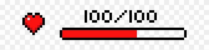 Heart Bar - Pixel Heart Bar - Full Size PNG Clipart Images Download