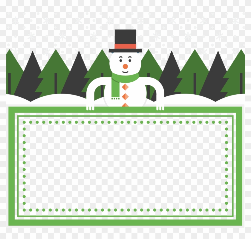 Clipart Snowman Frame - Snowman - Full Size PNG Clipart Images Download