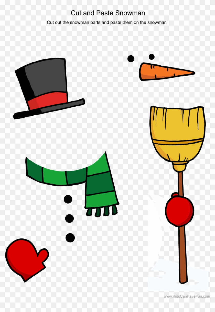 Cut And Paste Snowman - Snowman Poems - Full Size PNG Clipart Images ...