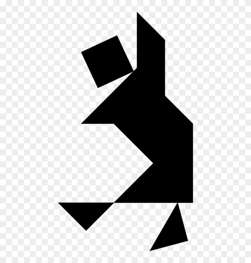 Get Notified Of Exclusive Freebies - Tangram Black And White Man - Full ...