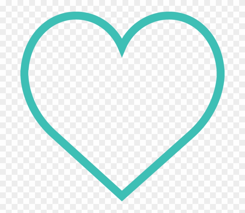 Hermoso Diseño - Blue Heart Outline Clipart - Full Size PNG Clipart ...