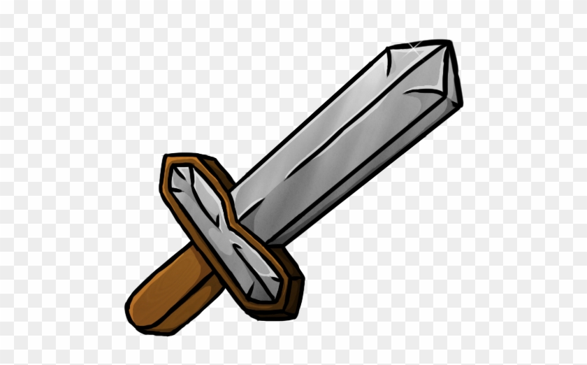 Pixel - Minecraft Iron Sword Icon - Full Size PNG Clipart Images Download