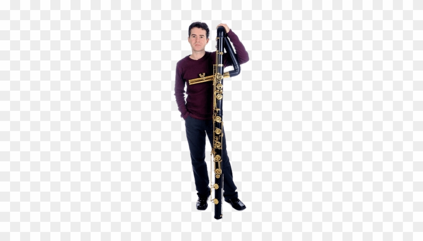 Musician Holding Contrabass Flute - Flauta Contrabajo - Free ...