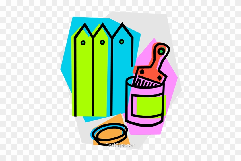 Paint Can And Brush Royalty Free Vector Clip Art Illustration - Paint ...