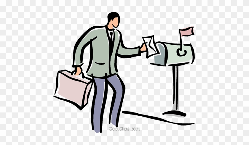 Graphic Free Download Mailed Man Mailing A Letter Royalty ...