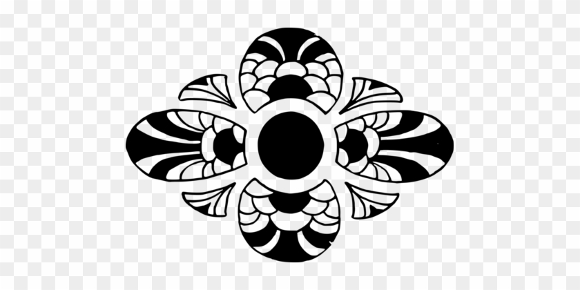 Decorative Arts Wikimedia Commons Coloring Book Line - Gambar Bunga ...