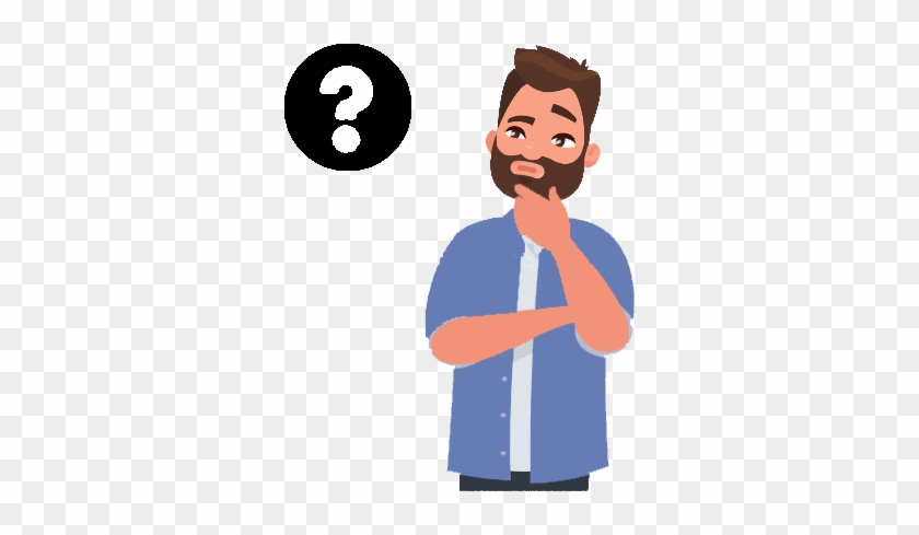 Man Question Mark Thinking Cartoon - Full Size PNG Clipart Images Download