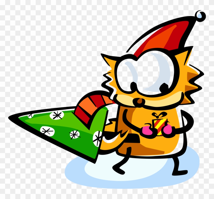Vector Illustration Of Santa's Workshop Helper With - Cartoon - Full ...