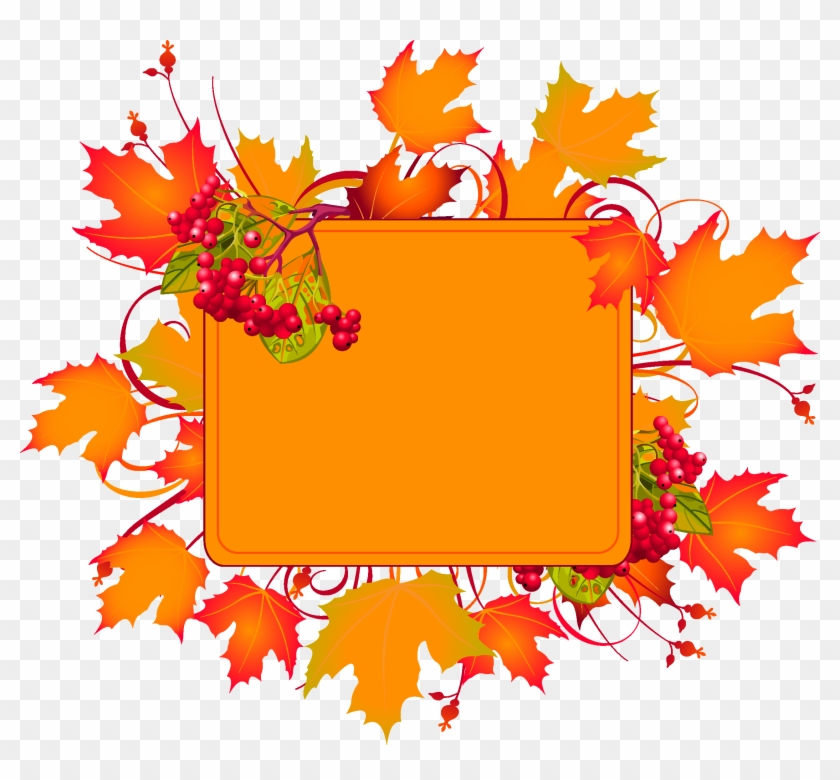 Autumn Drawing Clip Art - Autumn Frame Clipart - Full Size PNG Clipart ...