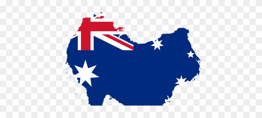 Svg Royalty Free Stock Map With Flag Path - Australia Flag Vector Png ...