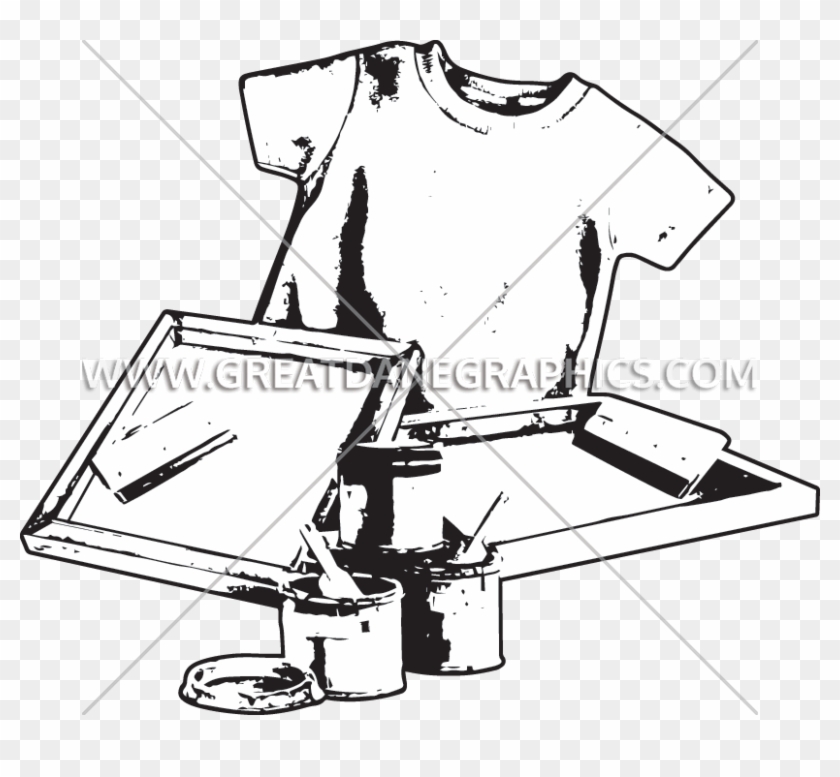 Clipart For Screen Printing - Screen Printing Clipart Black And White ...