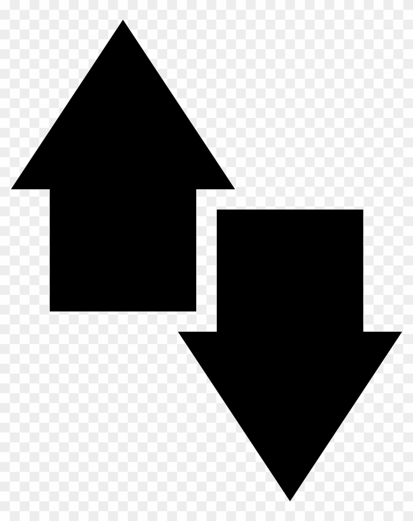 Clip Art Up And Down Opposite Arrows Symbol Side By - Up And Down ...