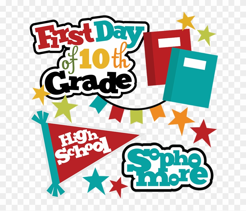 School Clipart Clipart First Day School - First Day Of 10th Grade Sign ...