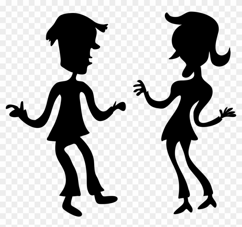 Couple Clipart Cartoon - Asking Personal Questions To Stranger - Full ...