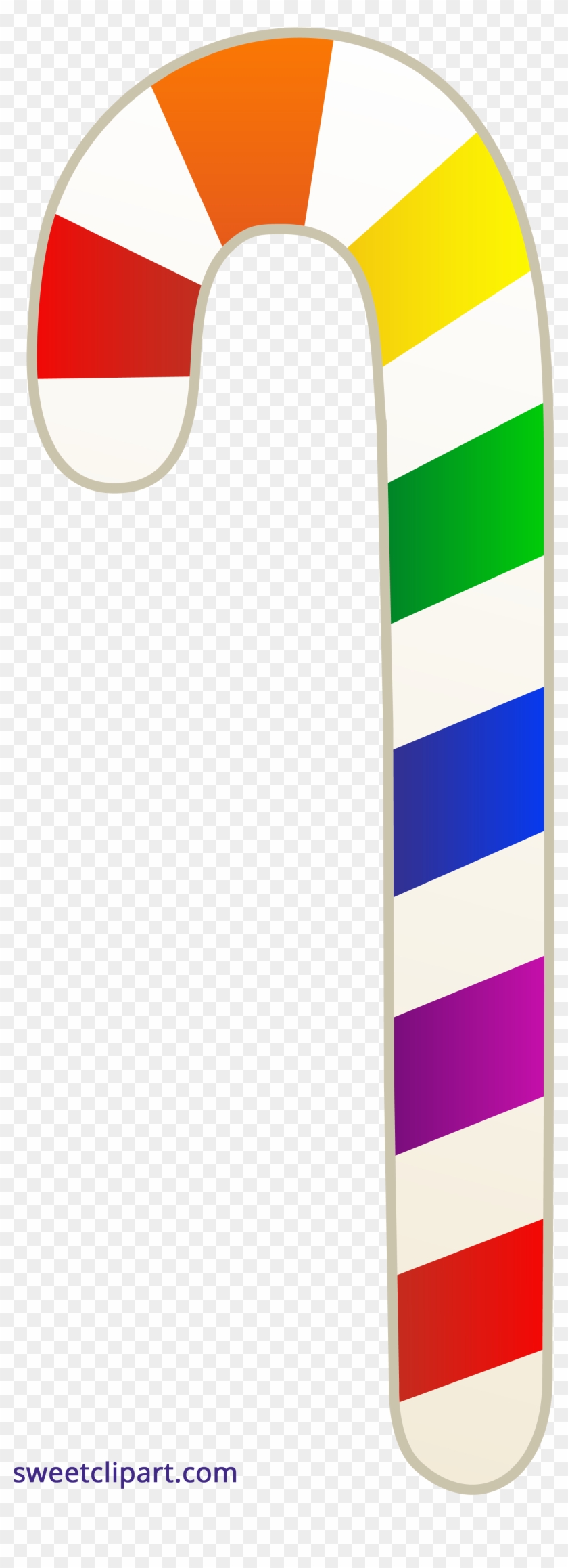 Rainbow Candy Cane Sweet Clip Art - Rainbow Candy Cane Sweet Clip Art ...