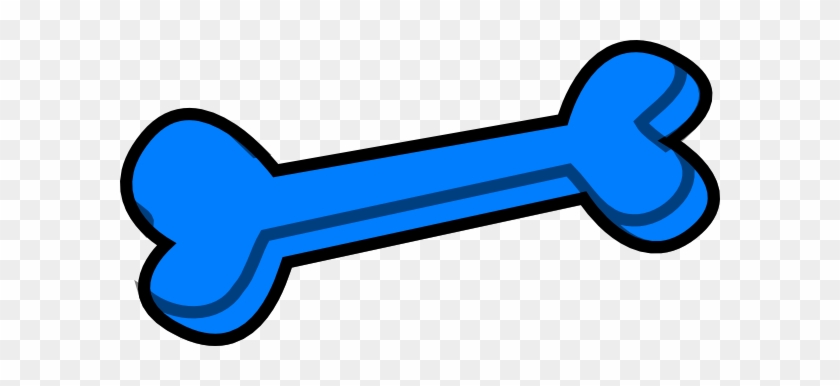 Blue Single Bone Clip Art At Clker - Bone Blue - Full Size PNG Clipart ...