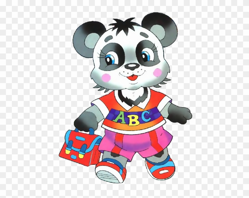 Animal Image With School Bag - Back To School Cartoon Animal - Full ...