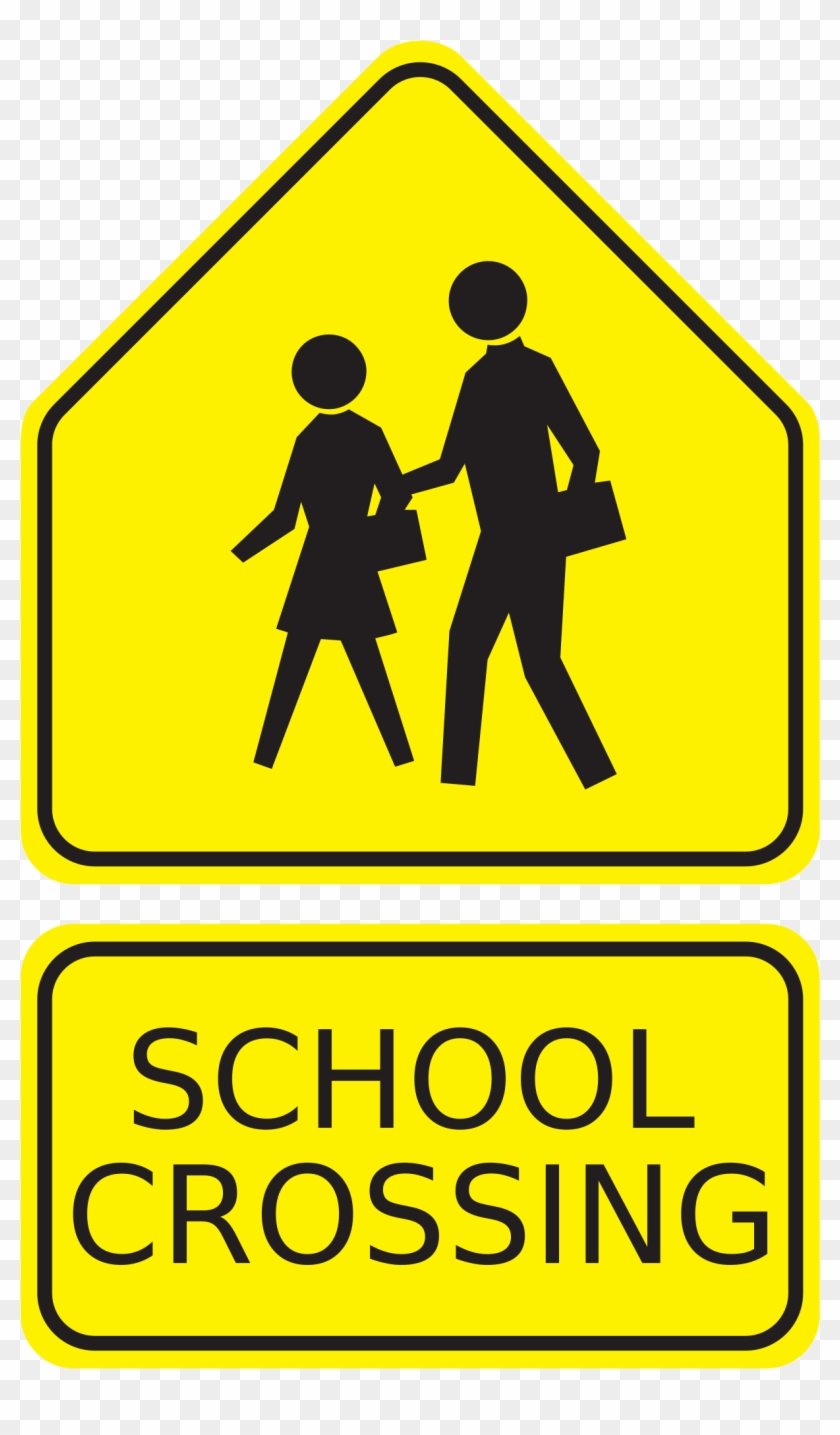 School Crossing Clip Art - School Crossing Sign - Full Size PNG Clipart ...