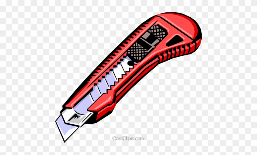 Utility Knife Royalty Free Vector Clip Art Illustration - Utility Knife ...