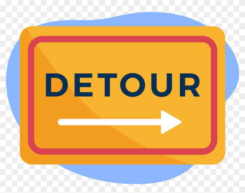 Detour Sign - Detour Sign - Full Size PNG Clipart Images Download