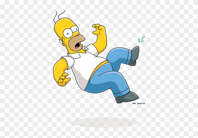 Homer Slipping - Homer Slipping - Free Transparent PNG Clipart Images ...