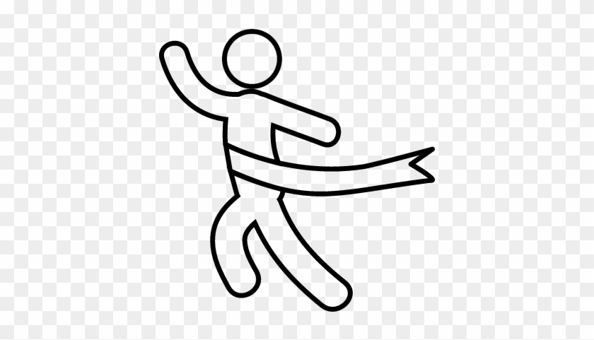 Running At Finish Line Vector - Running At Finish Line Vector - Free ...