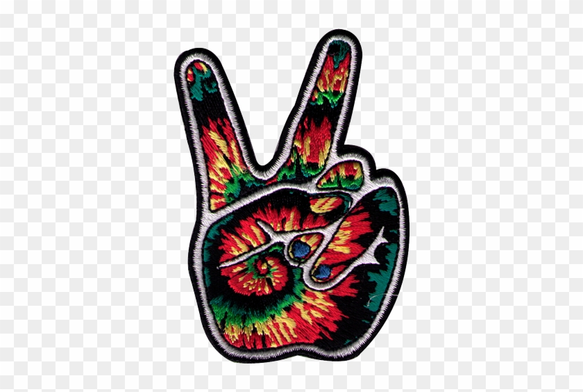 Tie Dye Peace Fingers - Tie Dye Peace Fingers - Full Size PNG Clipart ...