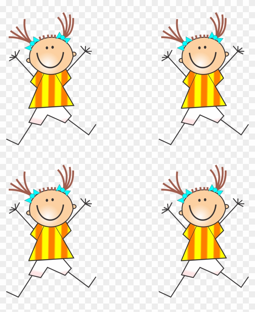 Big Image - Cartoon Stick Figure Girl Cartwheel Queen Duvet - Full Size ...