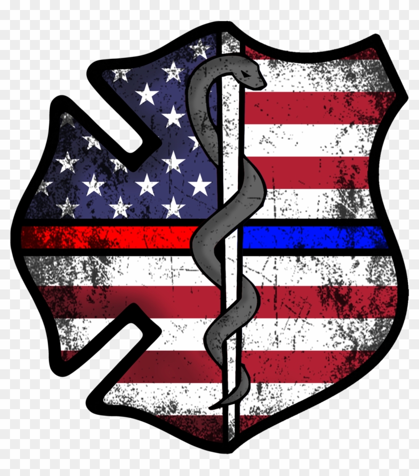 American Fire/ems/police Decal - Police Fire And Ems - Full Size PNG ...
