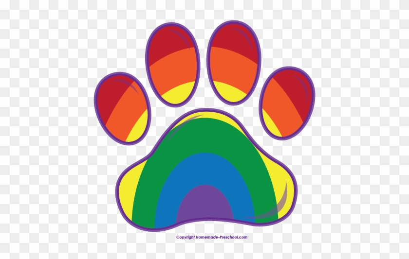 Luxury Clipart Dog Paw Free Paw Prints Clipart 2 Gclipart - Rainbow Paw ...