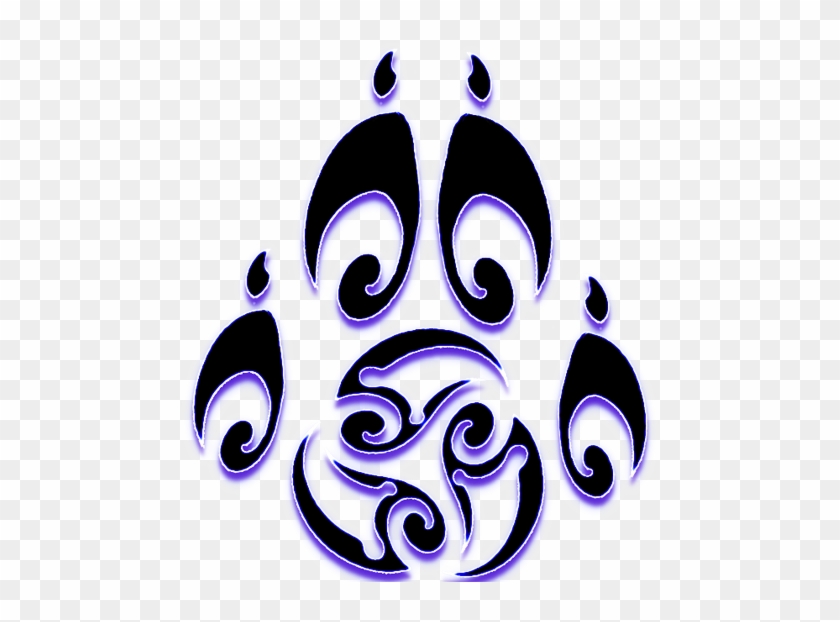 3g Pawprint Tattoo - Blackwolf Majik Logo Bib - Full Size PNG Clipart ...