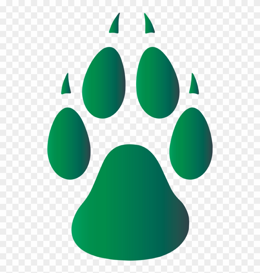 Wolf Paw - Unm Lobo Paw Print - Full Size PNG Clipart Images Download