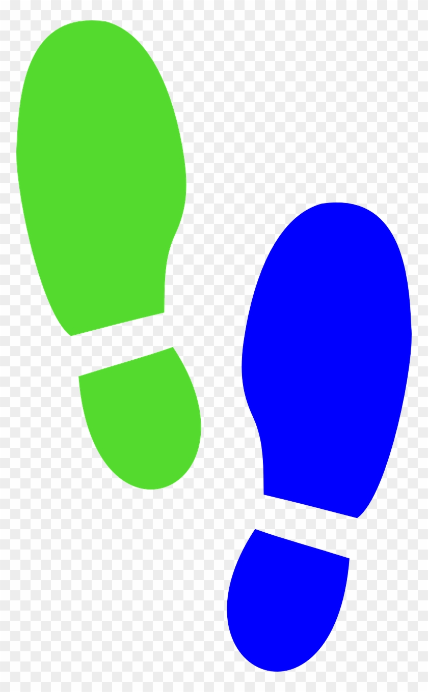 Shoe Print Blue Green Clip Art At Clipart Library - Clip Art Foot ...