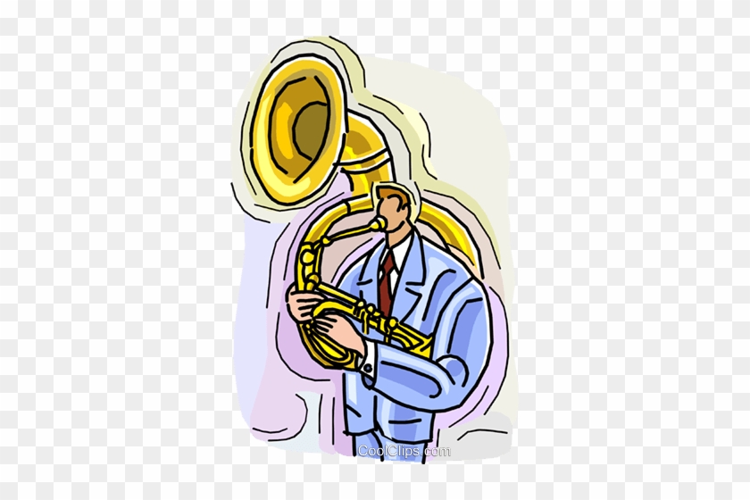 Man Playing Tuba Royalty Free Vector Clip Art Illustration - Man ...