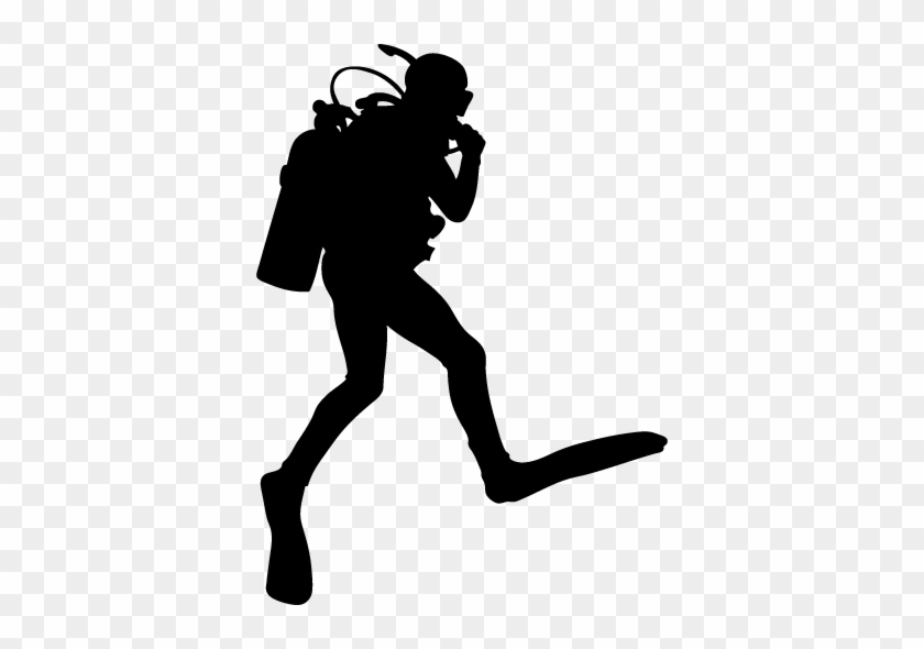 Scuba Diver Silhouette Sticker - Scuba Diver Silhouette Sticker - Full ...