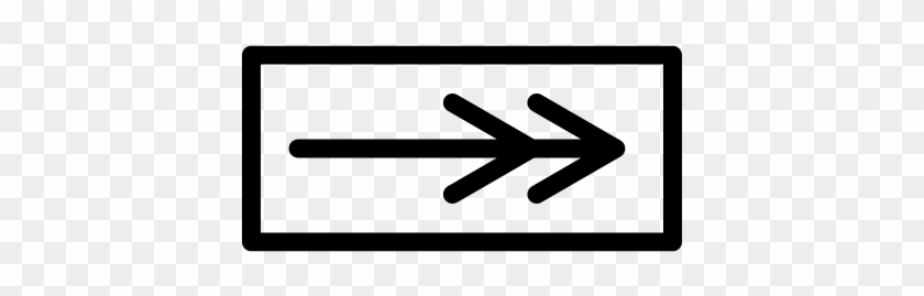 Right Arrow In A Rectangle Outline Vector - Right Arrow In A Rectangle ...