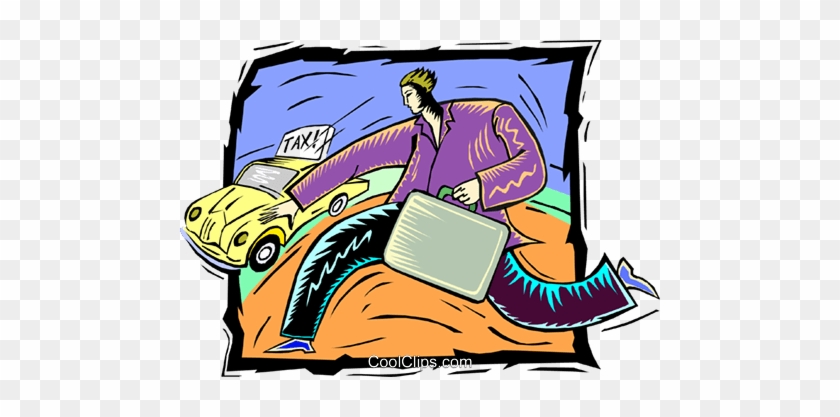 Hailing A Cab Royalty Free Vector Clip Art Illustration - Hailing A Cab Royalty Free Vector Clip ...