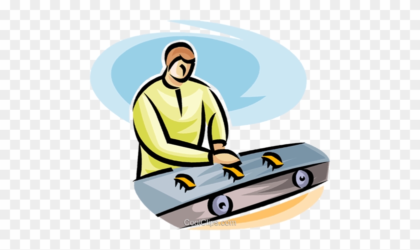 Assembly Line Royalty Free Vector Clip Art Illustration - Assembly Line ...