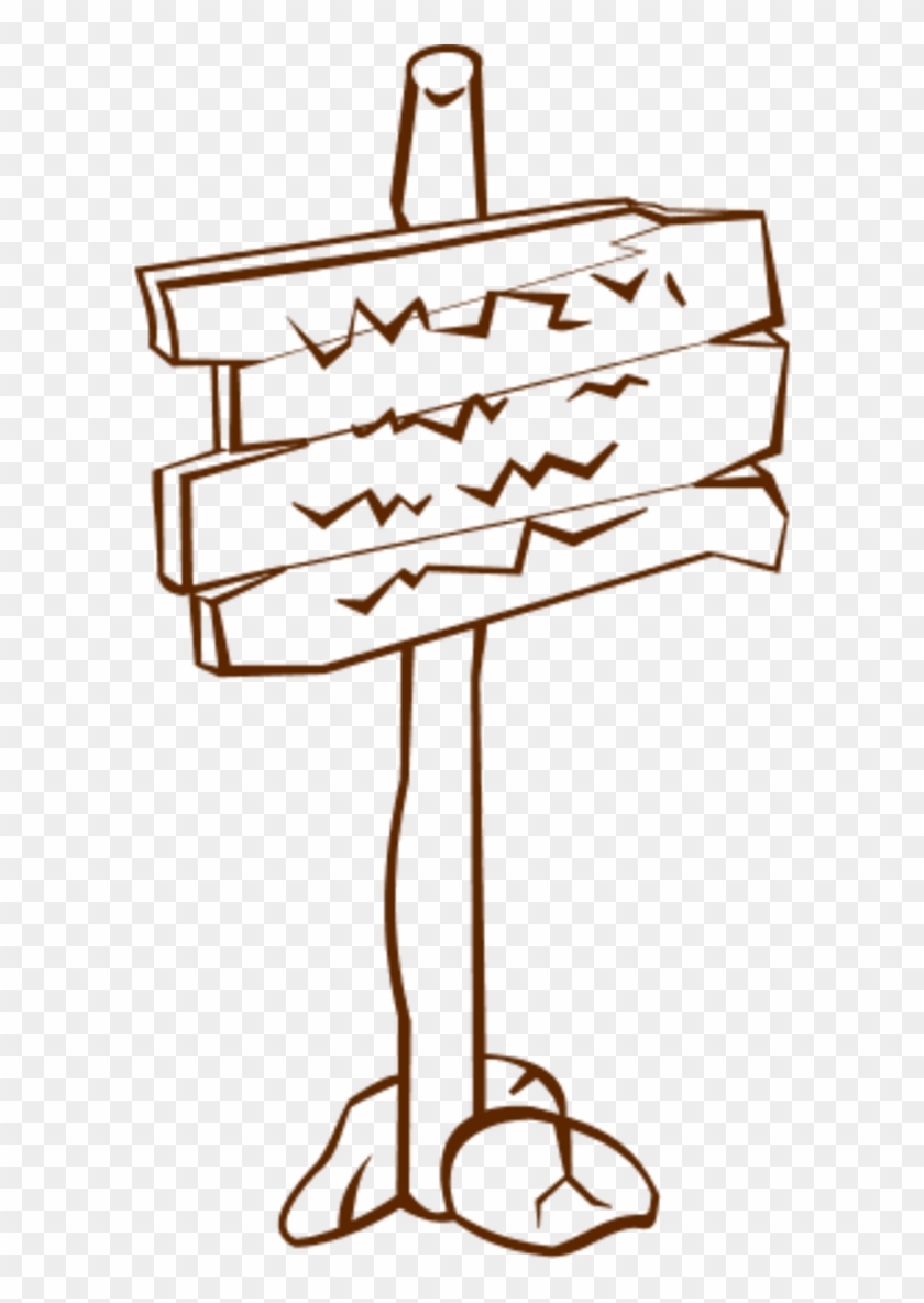 Wooden Post Sign Vector Clip Art - Wooden Post Sign Vector Clip Art ...