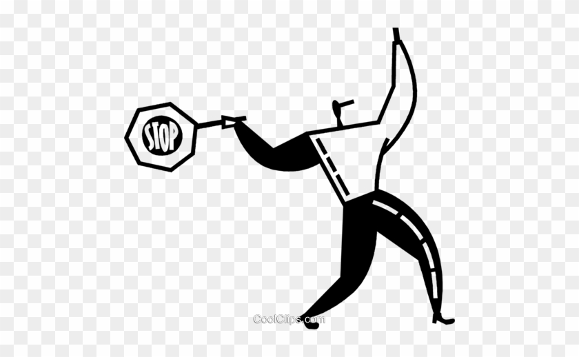 Crossing Guard Royalty Free Vector Clip Art Illustration - Crossing ...