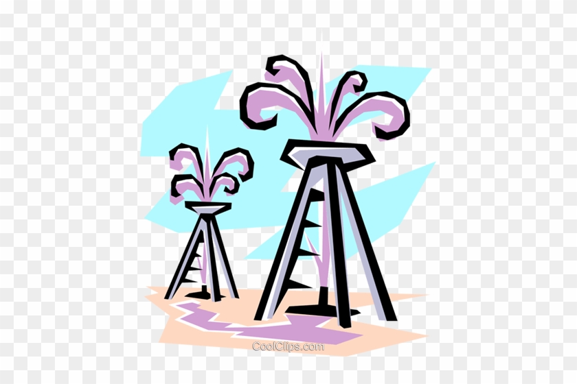 Oil Wells Royalty Free Vector Clip Art Illustration - Oil Wells Royalty ...