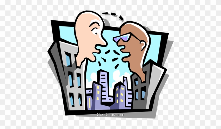 Conversation Between Two Offices Royalty Free Vector - Conversation ...