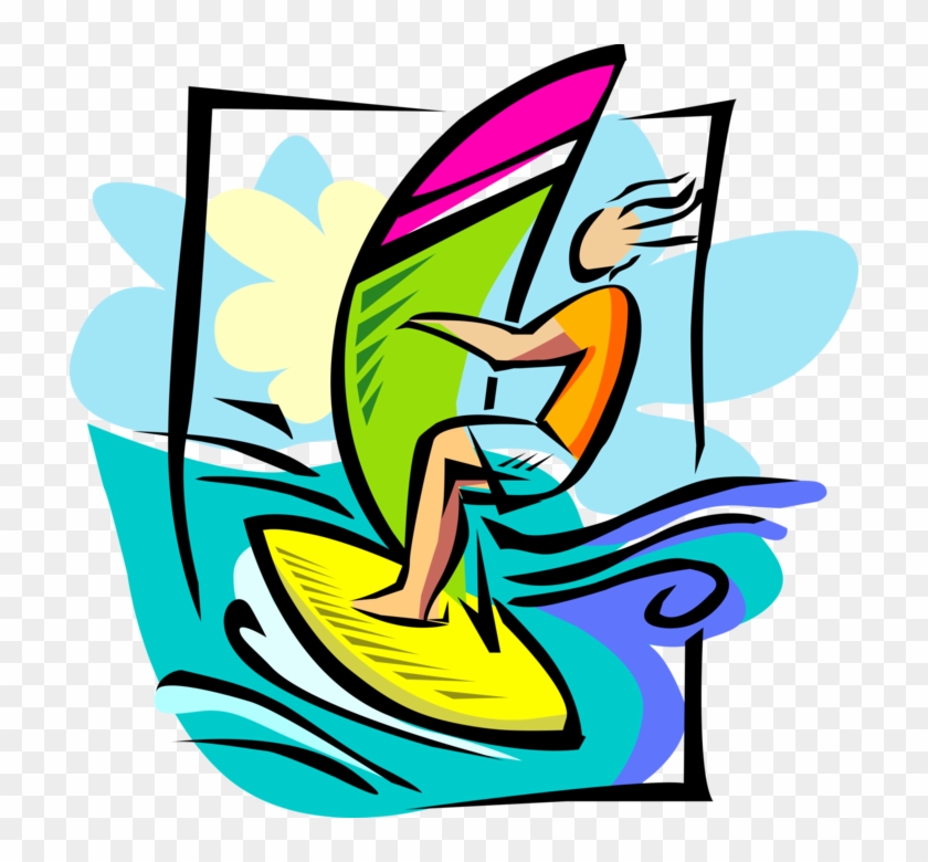 Windsurfer Royalty Free Vector Clip Art Illustration - Windsurfer Royalty Free Vector Clip Art ...